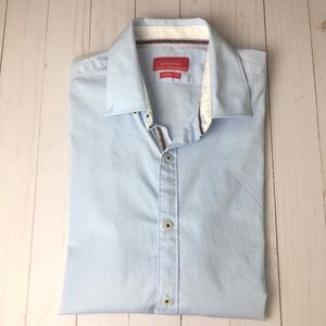 Zara | Shirts | Basic Zara Man Super Slim Fit Light Blue Shirt M | Poshmark